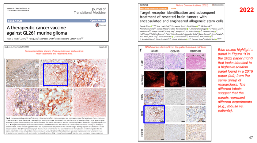 Problems in Harvard Medical School studies include images taken from ...